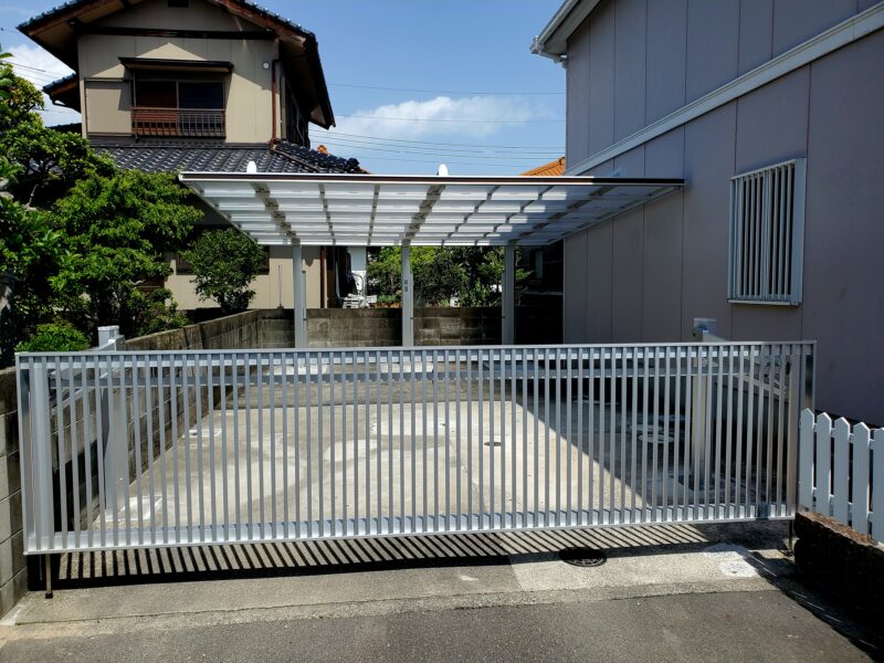 エクステリア施工事例 NO.2349683「新旧のカーポートとカーゲート」山口県のエクアライブ推奨店 サコヤマエクステリア Exterior ...